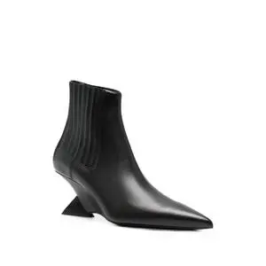 Attico Leather Wedge Heel Shoes
