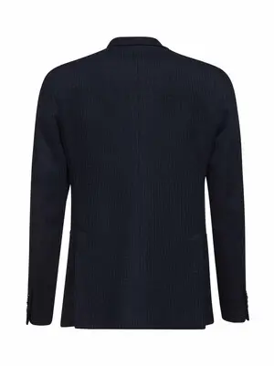 Tagliatore Blue Barré Jersey Double-breasted Balzer