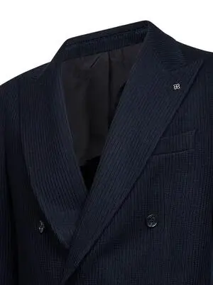 Tagliatore Blue Barré Jersey Double-breasted Balzer