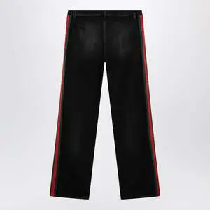 Gucci Straight-leg Stretch Cotton Denim Jeans - Black