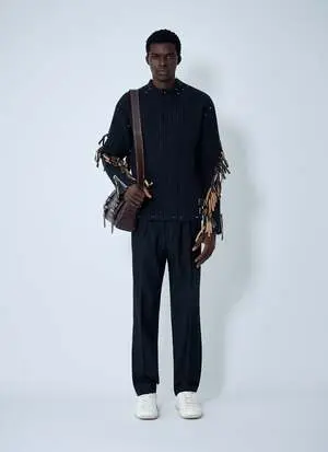 Prada Wool-blend Pinstripe Trousers