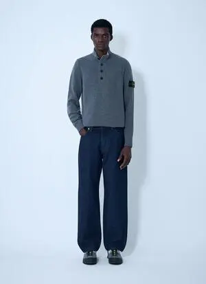 Stone Island Compass Patch Jeans - Blue