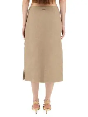 Fendi Waxed Linen Skirt