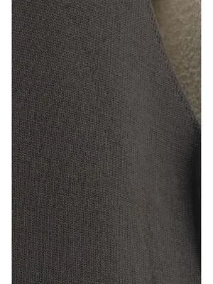 Rick Owens Long Wool And Shearling Vest - Gray