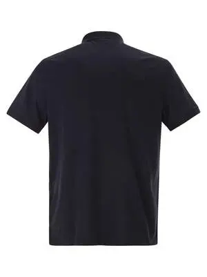 Stone Island Regular Fit Short-sleeved Polo Shirt With Compass Patch - Blue
