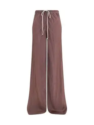Rick Owens RICK OWENS Silk Pants Brown