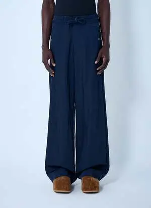 Dries Van Noten Drawstring Pants - Blue
