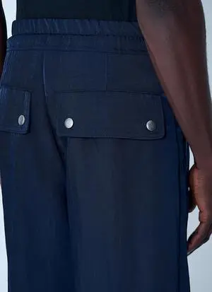 Dries Van Noten Wide-leg Drawstring Pants - Blue