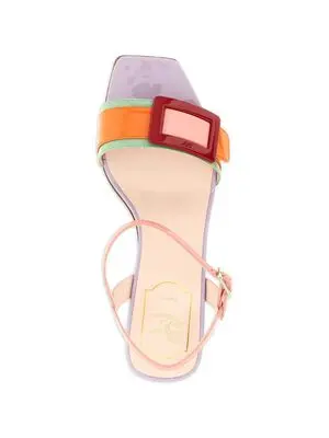 ROGER VIVIER Belle Vivier Leather Sandals