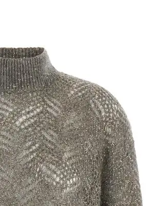 Brunello Cucinelli Dazzling Abstract Leaf' Sweater