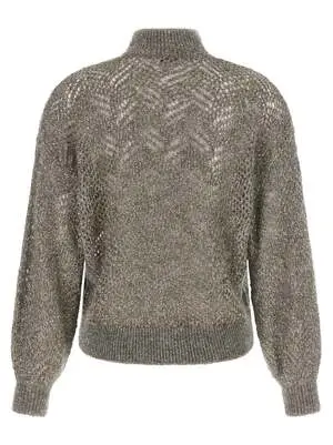 Brunello Cucinelli Dazzling Abstract Leaf Sweater