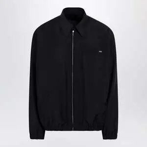 Prada Blouson In Wool And Mohair Blend - Blue