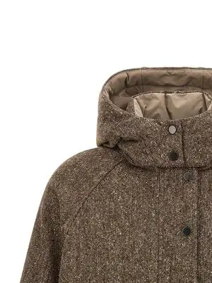 Brunello Cucinelli Donegal Tweed Down Jacket