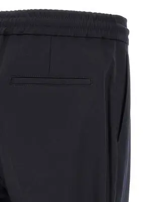 Brunello Cucinelli Wool Flannel Pants - Blue