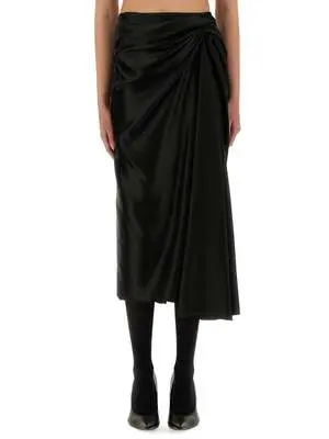 Balenciaga Draped Skirt - Black