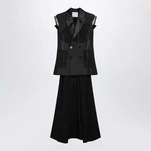 Sacai Wool Organza Vest