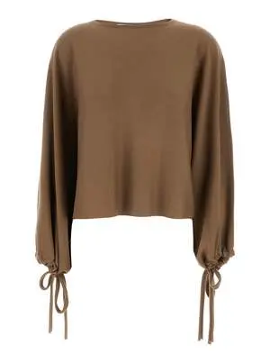 Max Mara Wool Crewneck Sweater - Brown