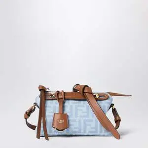 Fendi By The Way Soft Mini Denim Mini Bag In Light Ff - Blue