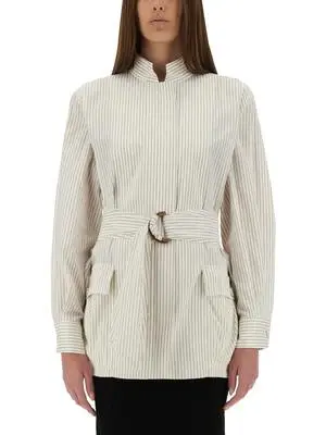 Fendi Cotton And Silk Blouson - Cream