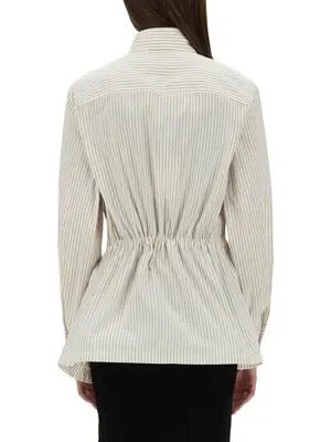 Fendi Cotton And Silk Blouson - Cream