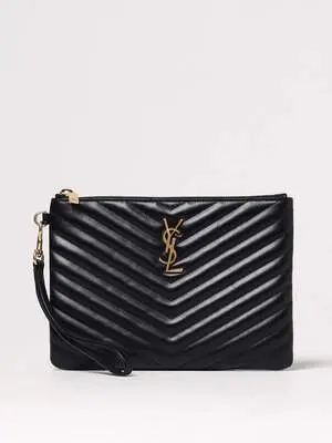 Saint Laurent Cassandre Wrist Pouch - Black