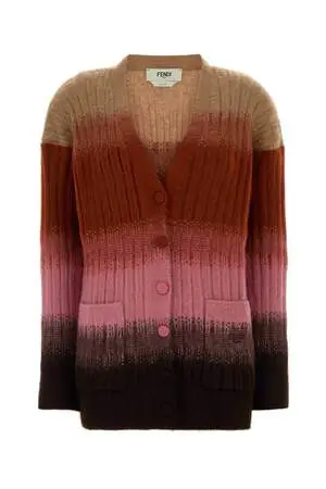 Fendi Stretch Mohair Blend Cardigan - Multicolor