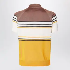 Fendi Multicoloured Striped Viscose Polo Shirt