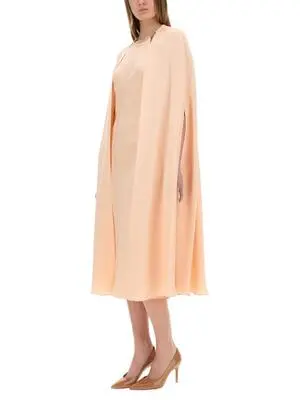 Max Mara Managua Silk Cape Effect Dress