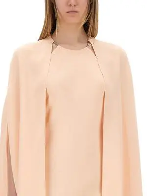 Max Mara Managua Silk Cape Effect Dress