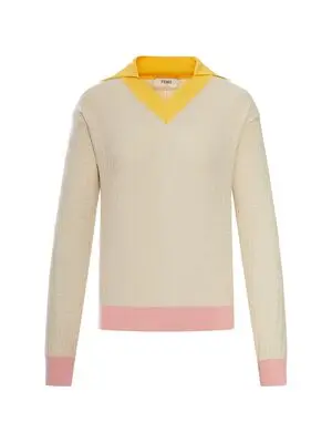 Fendi Cotton And Silk Blend Sweater - Multicolor