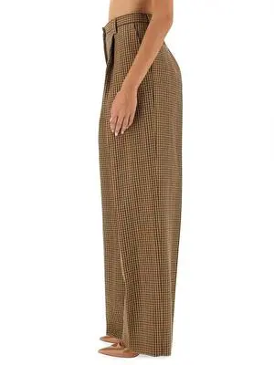 Dries Van Noten Wool Check Pattern Trousers