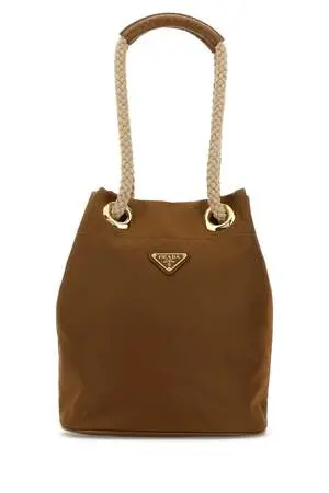 PRADA Prada Women Camel Re-Nylon Prada Mariner Bucket Bag