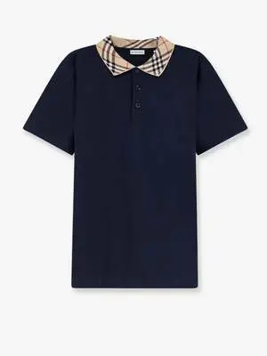 Burberry Burberry Men Cotton Polo Shirt Blue