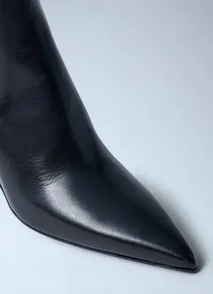 Rick Owens Leather Wedge Ankle Boots