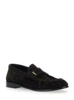 Saint Laurent Suede Loafer - Brown