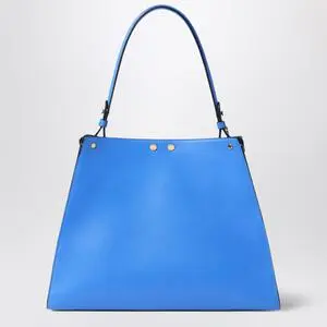 Fendi Way Medium Bag In Coastal Leather And Cappuccino Suede - Blue