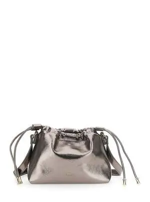 A.p.c. Metallic Shoulder Bag With Logo Lettering On The Front And Drawstring Closure In Ecoleather - Multicolor