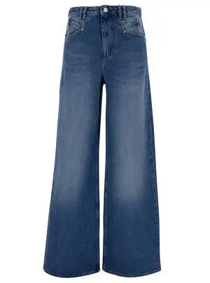 Isabel Marant Étoile Cotton Denim Flared Jeans - Multicolor