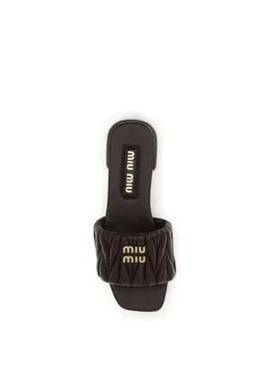 Miu Miu Matelassé Nappa Leather Sandals