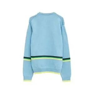 JW Anderson Car-intarsia Striped Knit Jumper - Blue