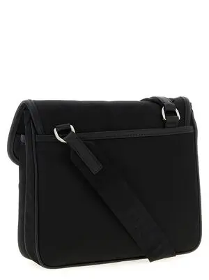 Prada Nylon Shoulder Strap Bag With Saffiano Details