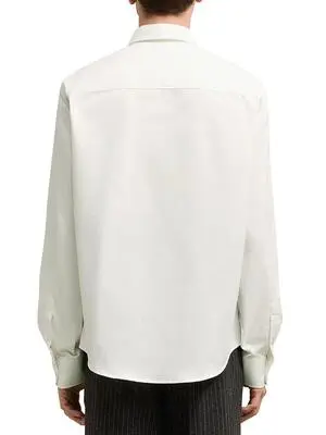AMI Paris White Cotton Button-down De Coeur Shirt - Multicolor