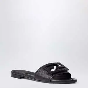 Fendi Leather Baguette Slides
