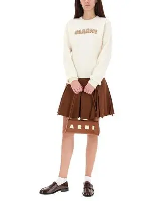 Marni Logo Virgin Wool Crewneck Knit