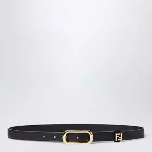 Fendi Leather Ff Belt - Black