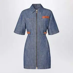 Fendi Chambray Denim Dress - Blue