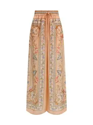 Zimmermann Roselight Silk Habotai Pants - Multicolor