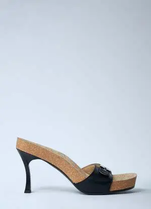 Balenciaga Scholl Heeled Sandals - Black