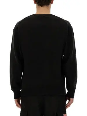Kenzo Boke Flower Embroidered Wool Jersey - Black