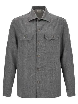 Brunello Cucinelli Flannel Overshirt - Gray